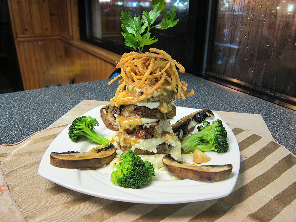Empire State Meatloaf Tower - Pegasus Restaurant